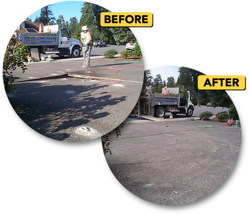 Driveway Slab Leveling and Crack Repair | 1-866-slabjack.com